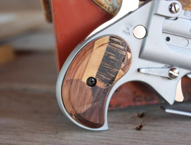 CUSTOM DERRINGER HARDWOOD Laminate grips Bearman/Cobra Big Bore 9MM ...