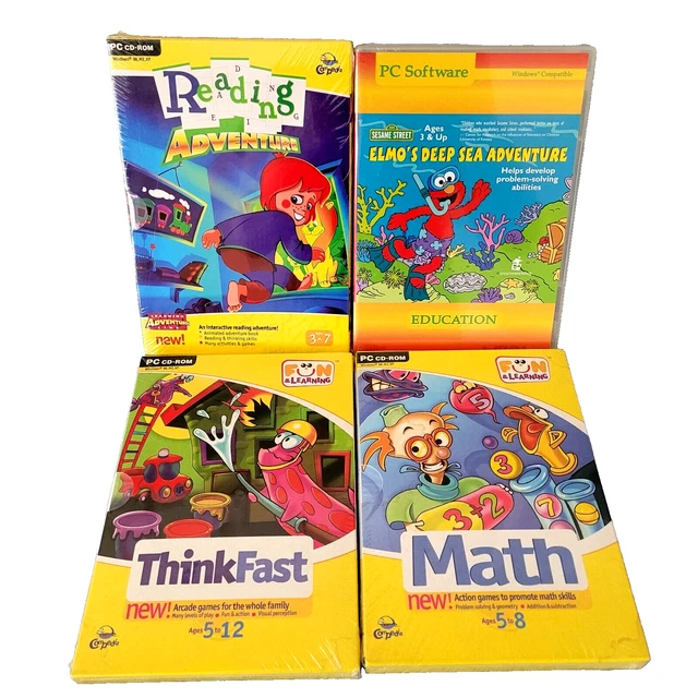 PC CD-ROM X 4 Learning Adventures Bundle Interactive Animated + Games ...