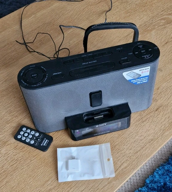 SONY ICF-C1IPMK2 FM/AM Clock Radio Docking Station Genuine Tested ...