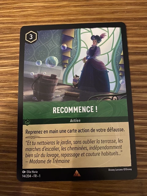 CARTE DISNEY LORCANA Recommence ! Rare 94/204 Premier Chapitre EUR 2,00 ...