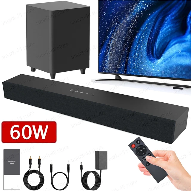 BLUETOOTH KARAOKE SOUNDBAR w/ Subwoofer for TV Home Theater Computer ...