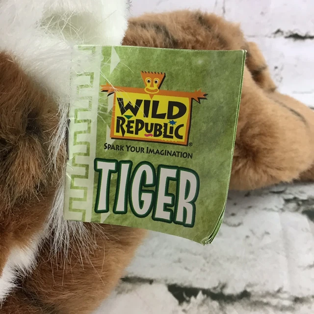 WILD REPUBLIC TIGER Plush Floppy Laying Cub Stuffed Animal Soft Toy W ...