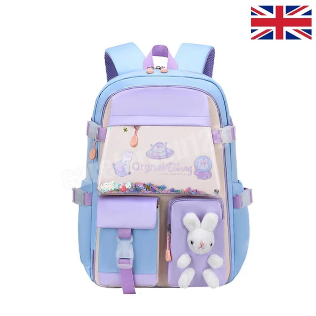 CUTE BUNNY BACKPACK Cartoon Preschool Backpacks Zipper Xmax Gifts (Blue S) -UK £20.59 - PicClick UK