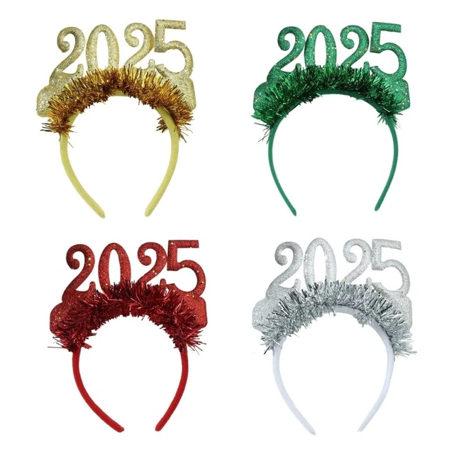 2025 NEW YEAR Party Hairhoop Shimmering Headband Seasonal Holiday ...