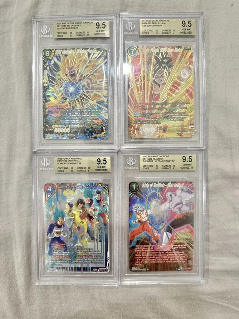 DRAGON BALL SUPER BGS 9.5 SCR SPR SR 4 Cards Bundle Goku Gotenks Vegeta ...