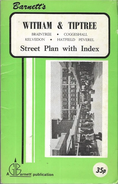 OLD BARRETT MAP Circa 1970-80’s Witham Tiptree Double Sided Period ...
