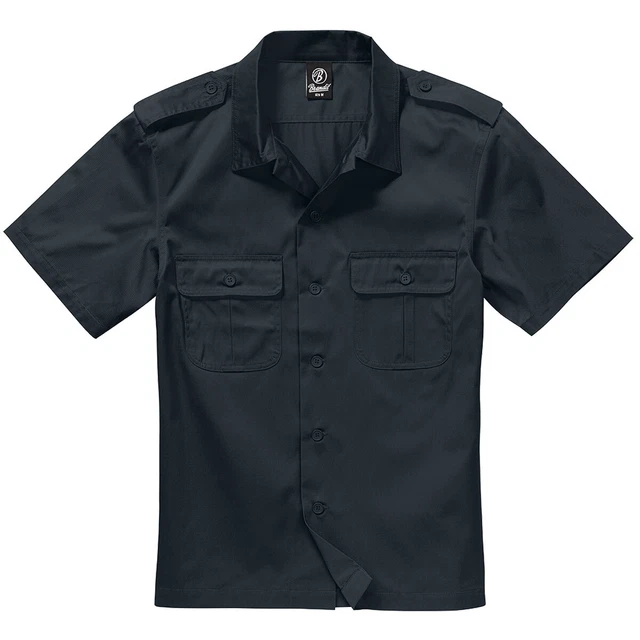 US HEMD KURZARM Diensthemd schwarz S-7XL Army Security Freizeithemd halbarm NEU EUR 16,90 ...