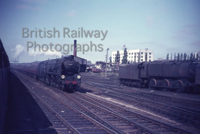 35MM SLIDE BR British Railways Steam Loco 35005 Class MN at Basingstoke ...
