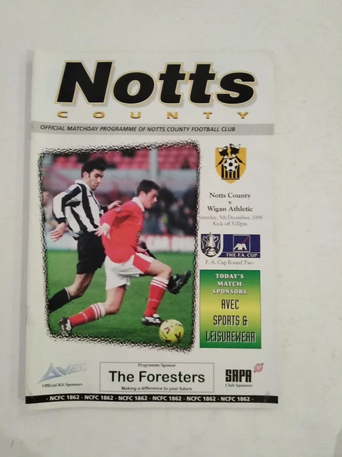 24 X NOTTS County Home Game Football Programmes 1998-99 Season-FA Cup £ ...
