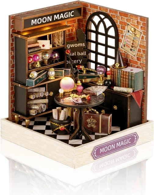 CUTEEFUN DIY MINIATURE House Kits, Mini Dollhouse with LED, Wooden ...