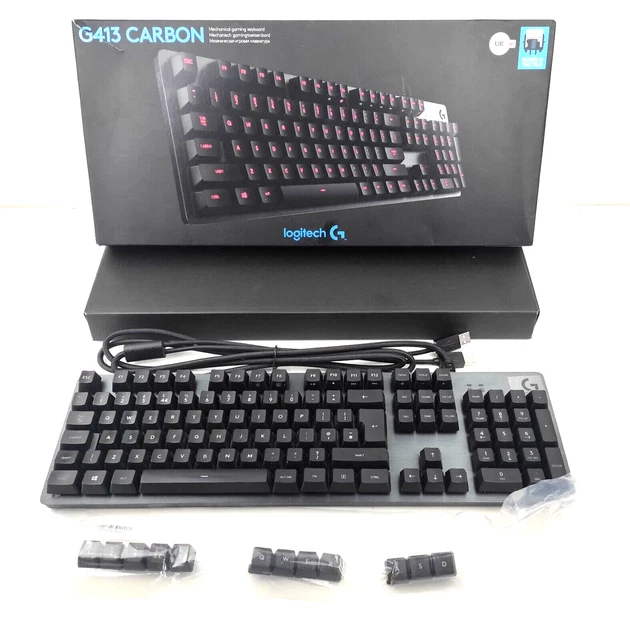LOGITECH G413 BACKLIT Mechanical Gaming Keyboard & Spare Keys - "A" Key ...