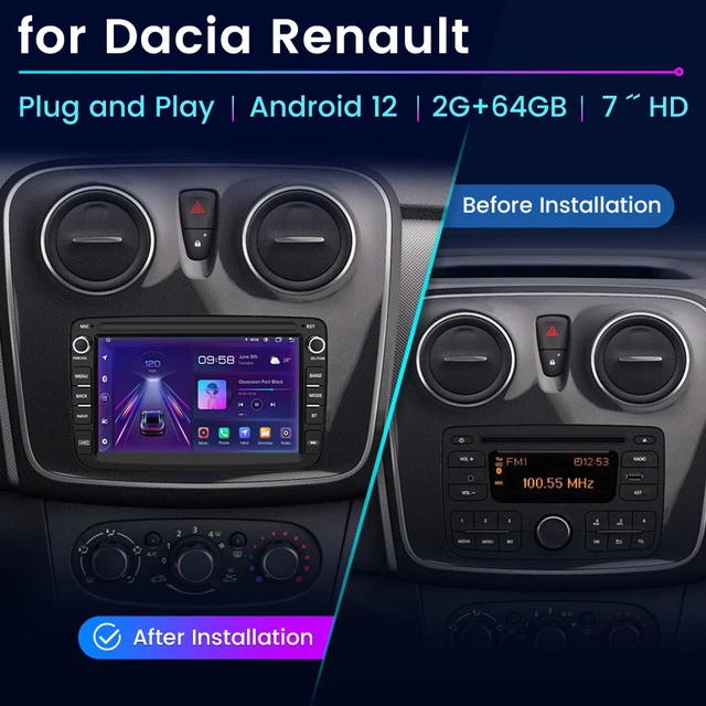 FOR RENAULT DACIA Duster Sandero Android 14 Carplay Car Radio Stereo ...