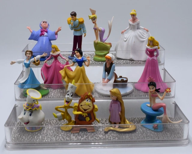 DISNEY PRINCESS DOLLS Figures Lot Of 13 PVC Plastic Cake Topper Dolls ...