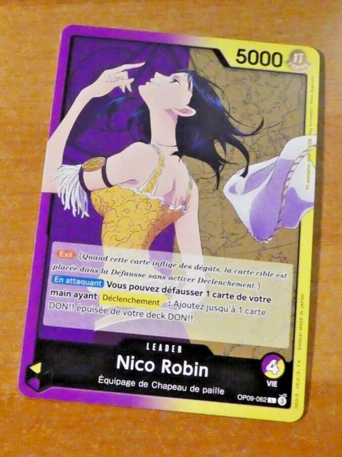 ONE PIECE CARD Game Carte Francaise Nico Robin Op09-062 L Leader Fr Mint EUR 2,39 - PicClick FR