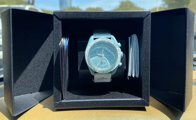 OMEGA X SWATCH Speedmaster MoonSwatch Mission to Uranus Tiffany Blue ...