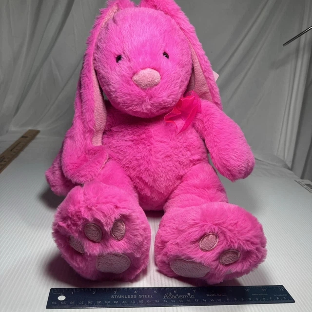 21& LARGE WAY To Celebrate Bunny Rabbit Hot Pink Floppy Easter Plush ...