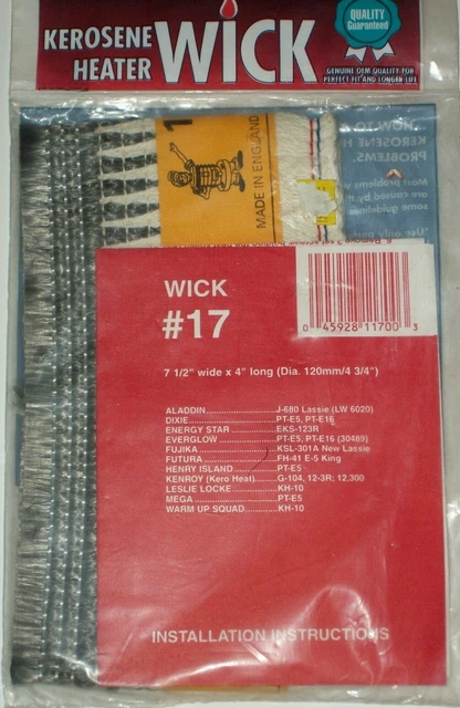 CUI UK KEROSENE Heater WICK Choose Models 14 17 19 21A 22 24 25 26 $14. ...