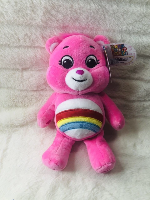 NEW BASIC FUN Care Bears 9" Plush CHEER BEAR (pink) Free Shipping £9.58 ...