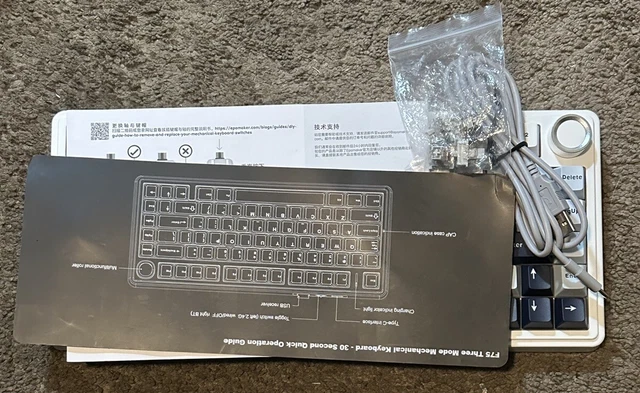 EPOMAKER X AULA F75 Mechanical Gaming Keyboard; Hot Swappable Ice Vein ...