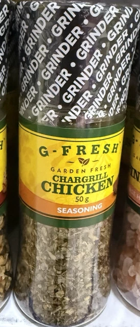 CHARGRILL CHICKEN SEASONING GRINDER 50g GARDEN FRESH MSG G-FRESH BRAND ...