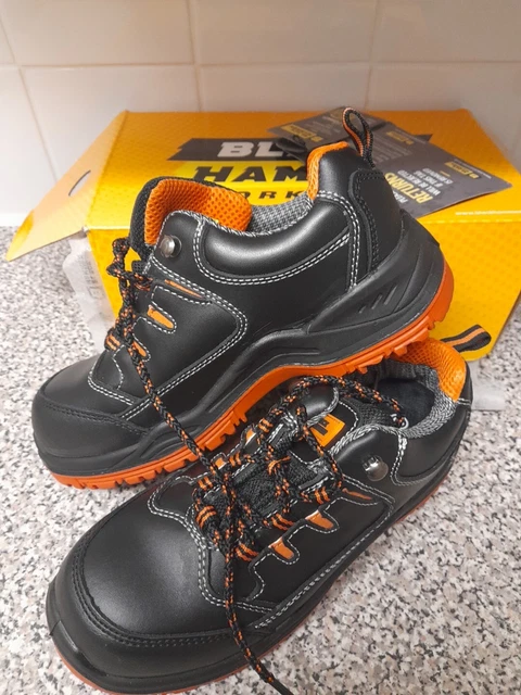 BLACK HAMMER MENS Safety Boots Waterproof Leather Steel Toe Cap Size 5 ...