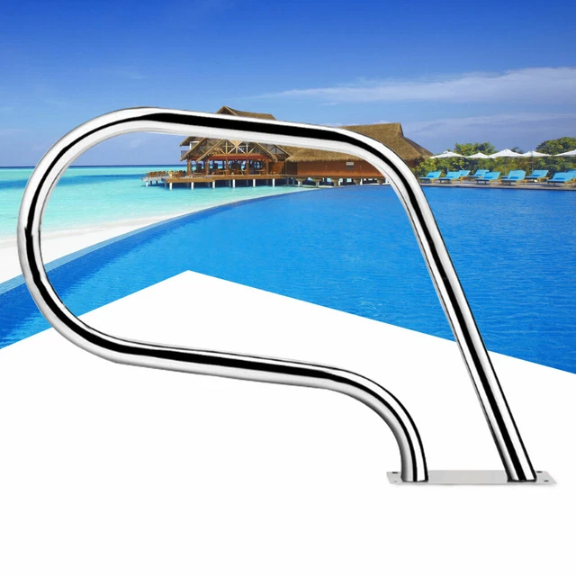 SWIMMING POOL HANDRAIL Hand Rail Stainless Steel Ladder Handrail Stair ...