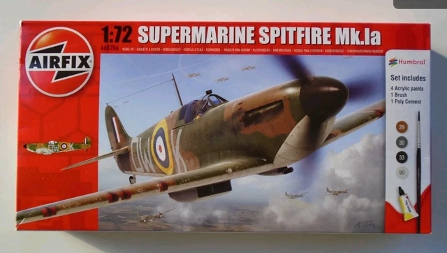 AIRFIX SUPERMARINE SPITFIRE Mk.1a 1:72 Scale Model £9.50 - PicClick UK