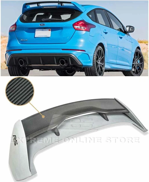 RS STYLE CARBON FIBER Rear Spoiler Wing Lip For 2012-2018 Ford Focus ...