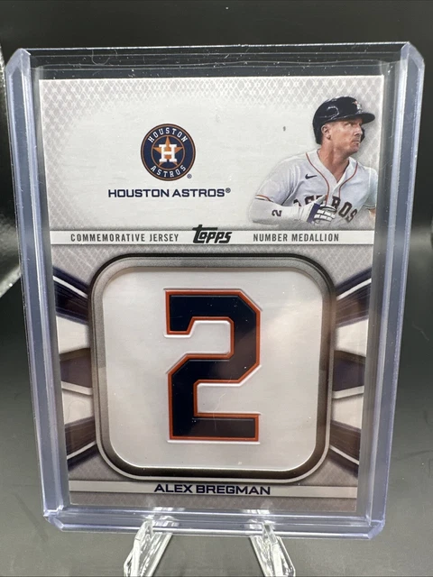 CARTE PATCH RELIQUE médaillon numéro maillot Alex Bregman 2022 Topps ...
