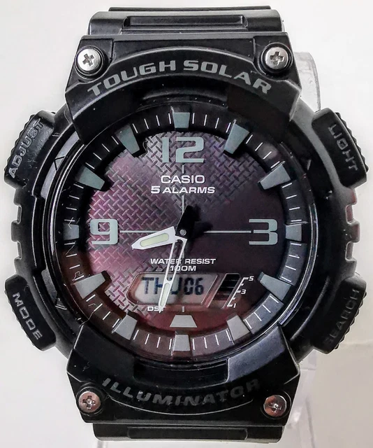 CASIO AQ-S810W-1A2VEF TOUGH Solar Illuminator Stealth Colour Pathway ...