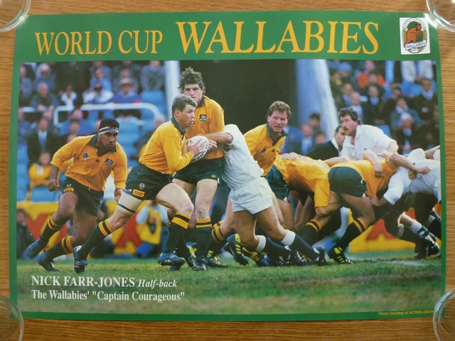 NICK FARR-JONES AUSTRALIA Rugby Official A3 Poster (Issued For World ...