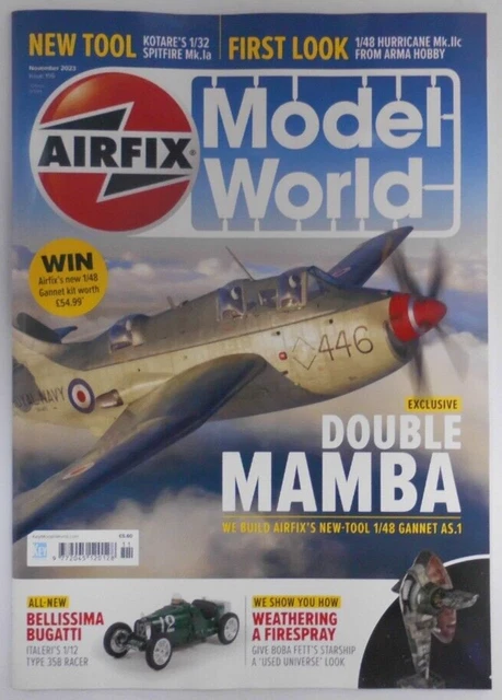 AIRFIX MODEL WORLD magazine Nov 2023 Double Mamba 1/48 Gannet AS.1 ...