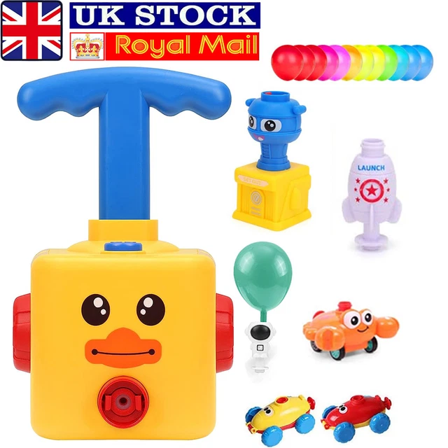 KIDS INERTIA POWERED Balloon Car Toy Aerodynamics Balloon Launcher Fun ...