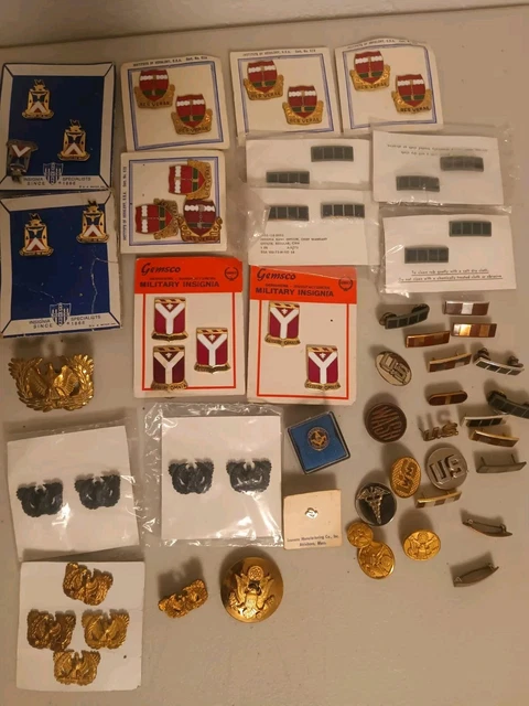 VINTAGE US MILITARY Rank Insignia Pin Lot Warant Officer Army Masons More £72.62 - PicClick UK