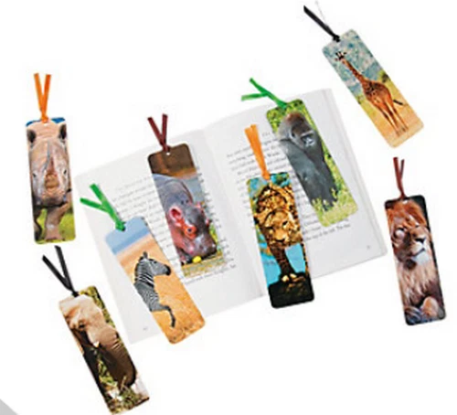 PACK OF 12 - Safari Animal Bookmarks - Teacher Supplies Party Bag ...
