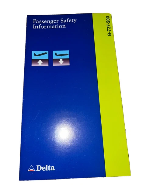 DELTA AIR LINES Safety Card Boeing B737-200 Card 12/02 $9.00 - PicClick