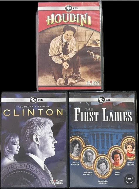 PBS DVD BUNDLE - Houdini, The First Ladies, Bill Clinton (Region 1) EUR ...