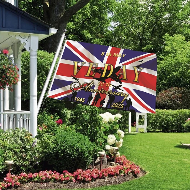 2025 VE DAY 80th Anniversary Flag 3x5 Ft VE Day Flag Memorabilia Flag ...