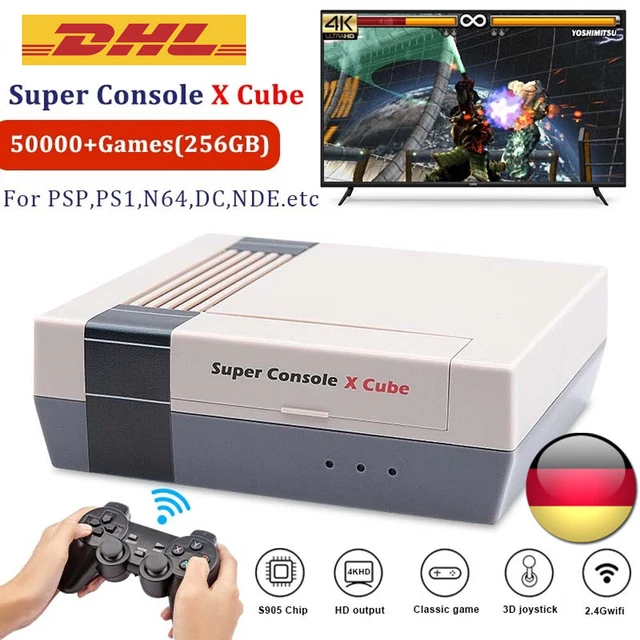 RETRO SUPER CONSOLE X Cube 4K HD Game Console Built-in 50+ Emulators ...