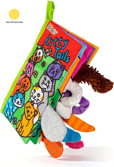 BABY BOOK, CRINKLE Cloth Books with Animals Tail Activity Toddler Early ...