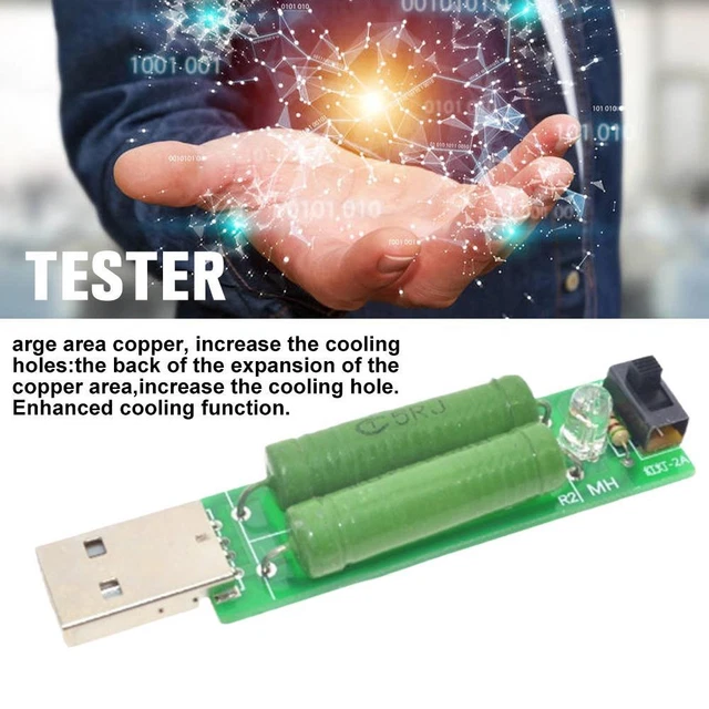 CURRENT VOLTAGE METER Tester Digital Mini Discharge Port LED Resistor ...