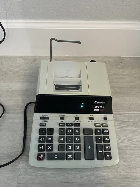 CANON MP11DX 12-DIGITS 2-Color Clock Calendar Adding Machine Printing ...