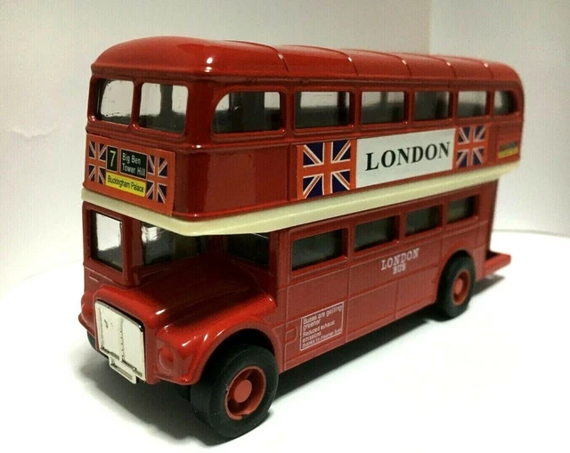 LONDON RED BUS Pull Back double decker bus Souvenir Gift Vehicles Mini ...