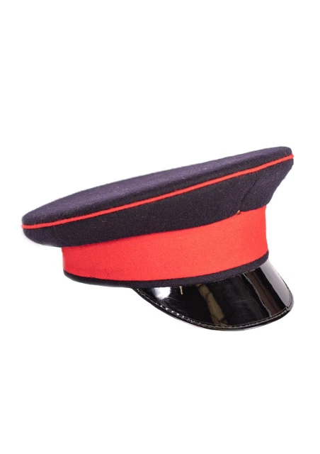 BRITISH ARMY ROYAL Hat Cap Black Red Peaked Dress Military Uniform REME ...