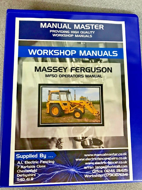 MASSEY FERGUSON MF50B Backhoe/Loader Tractor Operators Manual-Printed-Free Post £39.99 - PicClick UK