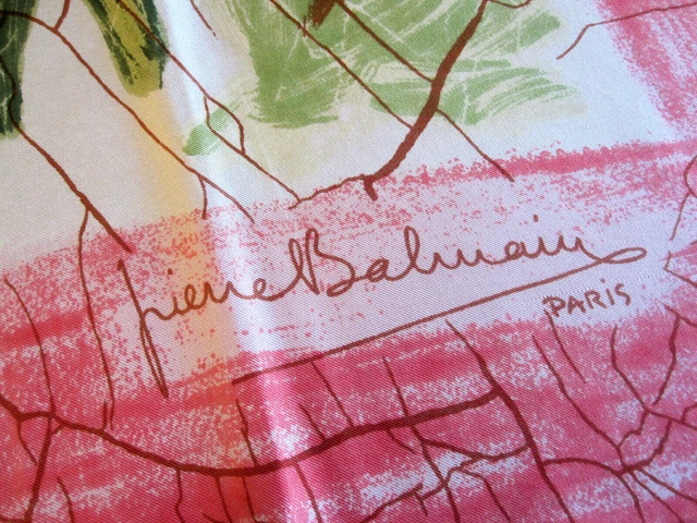 PIERRE BALMAIN PARIS Seidentuch VINTAGE 100% Seide Twill EUR 29,00 ...