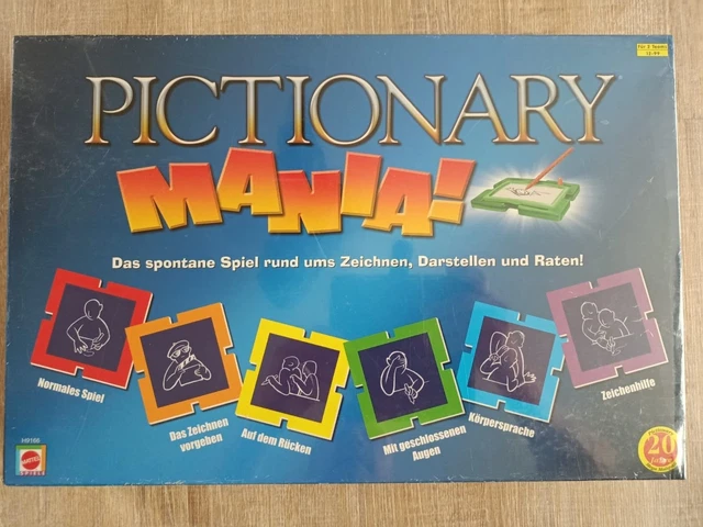 PICTIONARY MANIA! MATTEL Brettspiel Zeichnen Darstellen Raten NEU EUR ...