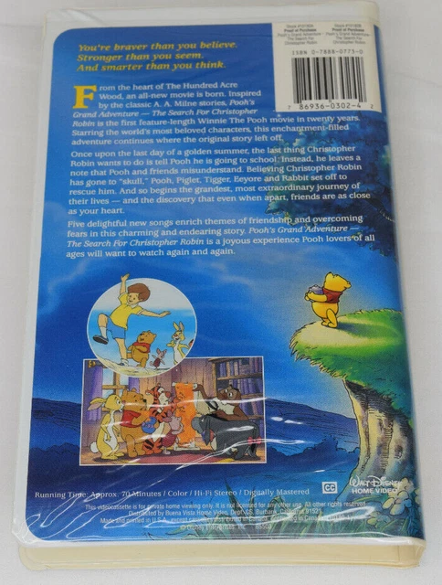 DISNEY-POOHS GRAND ADVENTURE: The Search for Christopher Robin VHS £5. ...
