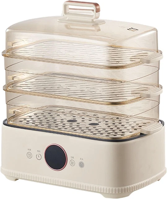 ELECTRIC FOOD STEAMER with 3-Tier BPA-Free Steam Trays 18L Large ...