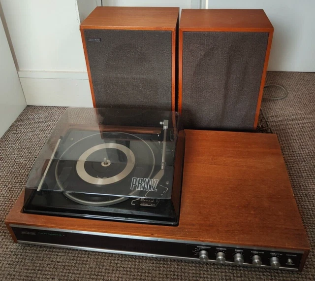 VINTAGE PRINZSOUND STEREO System 8 Record PLayer WORKING Good condition ...